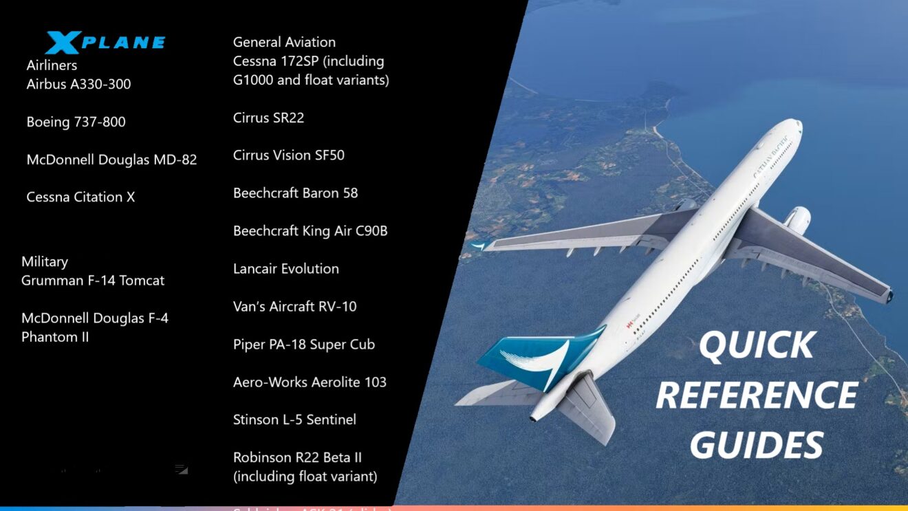 X-Plane 12 Aircraft Quick Reference Guides. - Lets Fly VFR